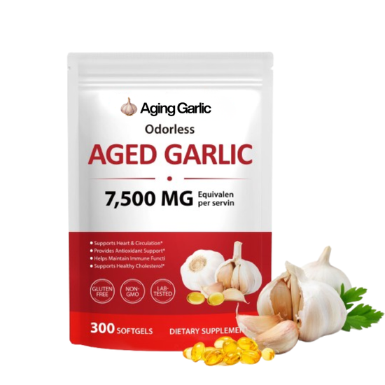 Aged Garlic Extract (7500mg Odorless Softgels) – Aging Garlic